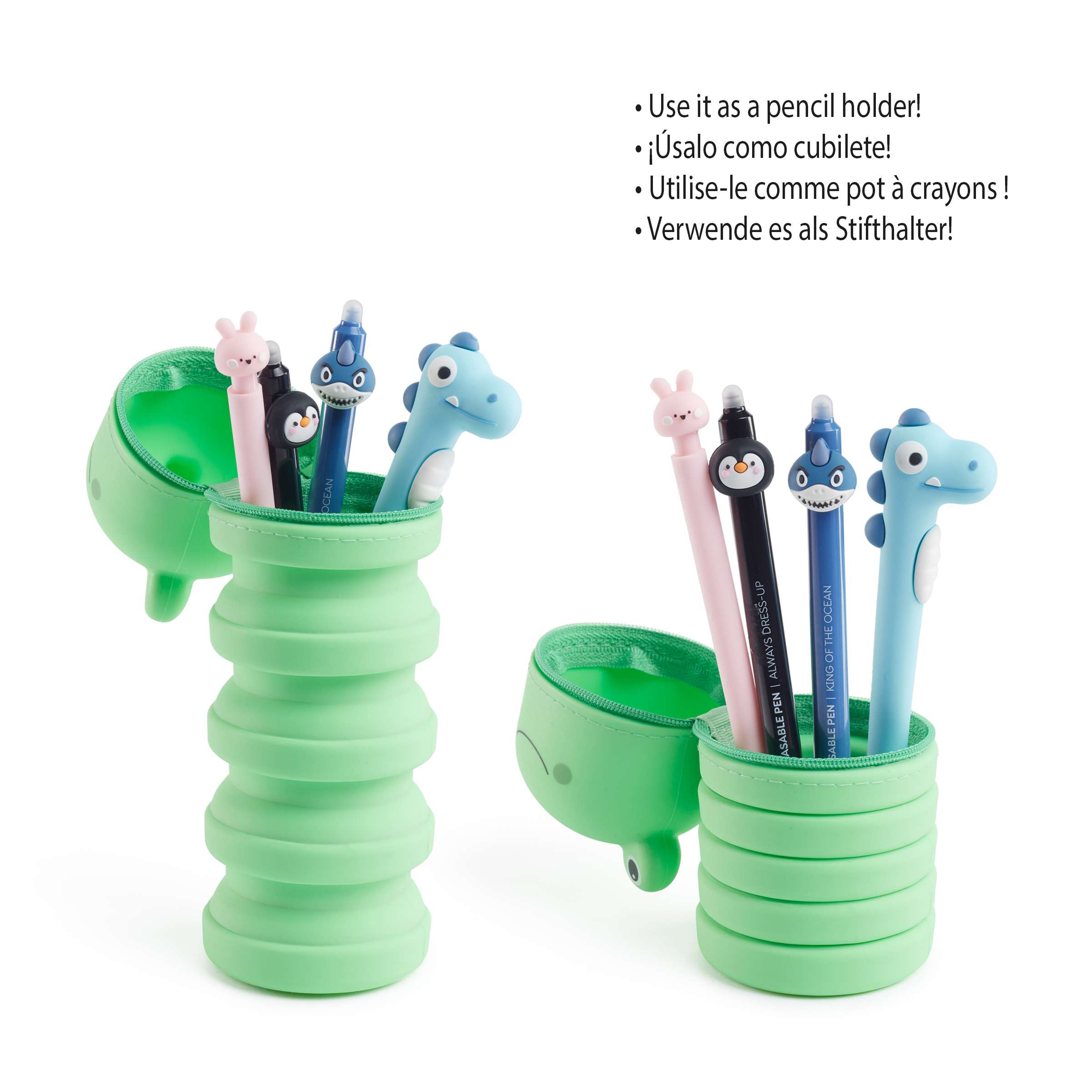 Estuche Silicona 2 en 1 Retractil Back2Fun Growing Pets Rana Mr ...