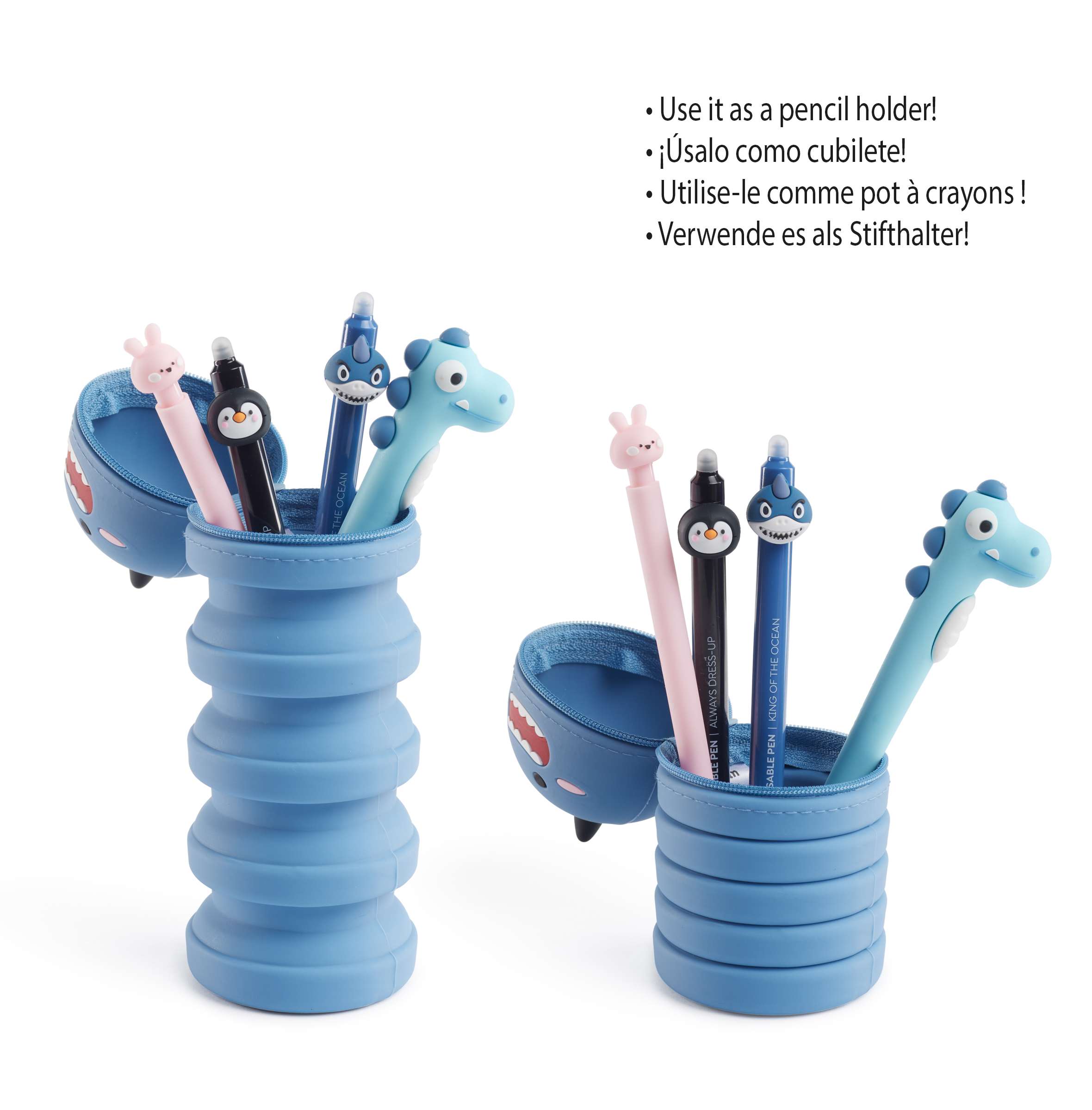 Estuche Silicona 2 en 1 Retractil Back2Fun Growing Pets Tiburon Mr ...